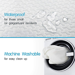 Bi-Comfer 3.25 Inch Thick Portable Travel Pack n Play Memory Foam Infant and Toddler Mini Crib and Play Pen Mattress Pad w/ Waterproof Washable Cover