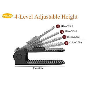 Yagizaai Bayou Shoe Slots, 20 PCS Shoes Slots Organizer, 4-Level Adjustable Shoe Stacker, Upgraded Shoe Space Saver, 50% Space-Saving Shoe Holders(Black)