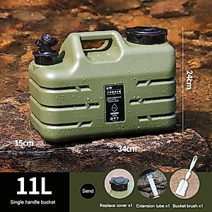 Orgonite Water Storage Containers, Camping Water Container, Portable Water Tank with Faucet Camping Bucket with Tap Water Jug with Spigot BPA Free Emergency Water Storage for Outdoor Camping Hiking
