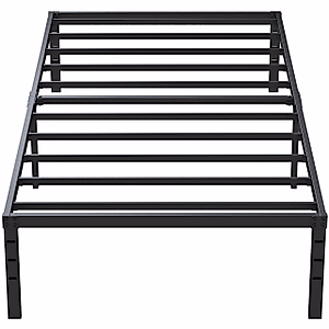 Maenizi Twin XL Bed Frames No Box Spring Needed, 14 Inch Heavy Duty Metal Twin XL Platform Bed Frame Support Up to 2500 lbs, Easy Assembly, Noise Free, Black