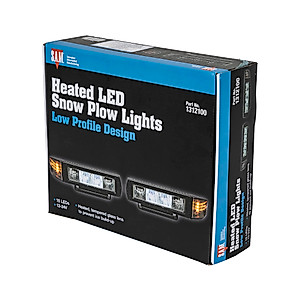 Buyers Products SAM 1312100 Low Profile Heated LED Snow Plow Lights, Tempered Glass Lens, Aluminum Housing, 6 Pin Deutsch Connector, Dual Post Mount, FMVSS108 Compliant, Snow Plow Accessories