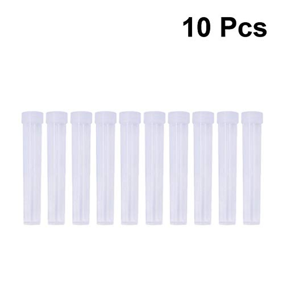 HEALLILY Cross Stitch Needle Tube Plastic Clear Holder Accessories Organizer Needles Dispenser for Embroidery Sewing 10 pcs