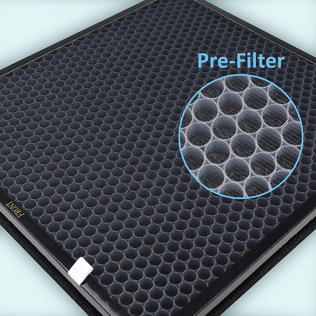 Hfunmo RFM80 True HEPA Replacement Filter for Oransi Max OVHM80, H13 Ture HEPA Filter, High-Efficiency Activated Carbon Filter and 3 Extra Pre-Filters