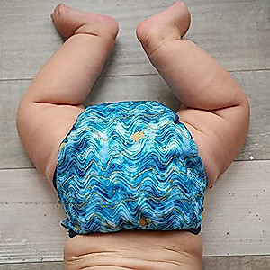 Best Bottom Bigger All in Two Diaper Cover | Adjustable Snap Cloth Diapers for Babies | Eco Friendly Reusable Diapers with Waterproof Gussets | Newborns Thru Toddlers 10-45+ Lbs. (Prickly Cactus)