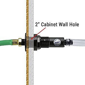 Hot Tub Spa Drain Valve - Cabinet Exterior Flush Mount - Attaches to Garden Hose
