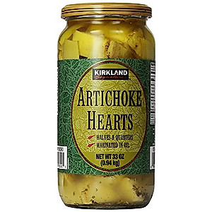 Kirkland Signature Artichoke Hearts, 33oz Jar (Pack of 3, Total of 99 Oz)