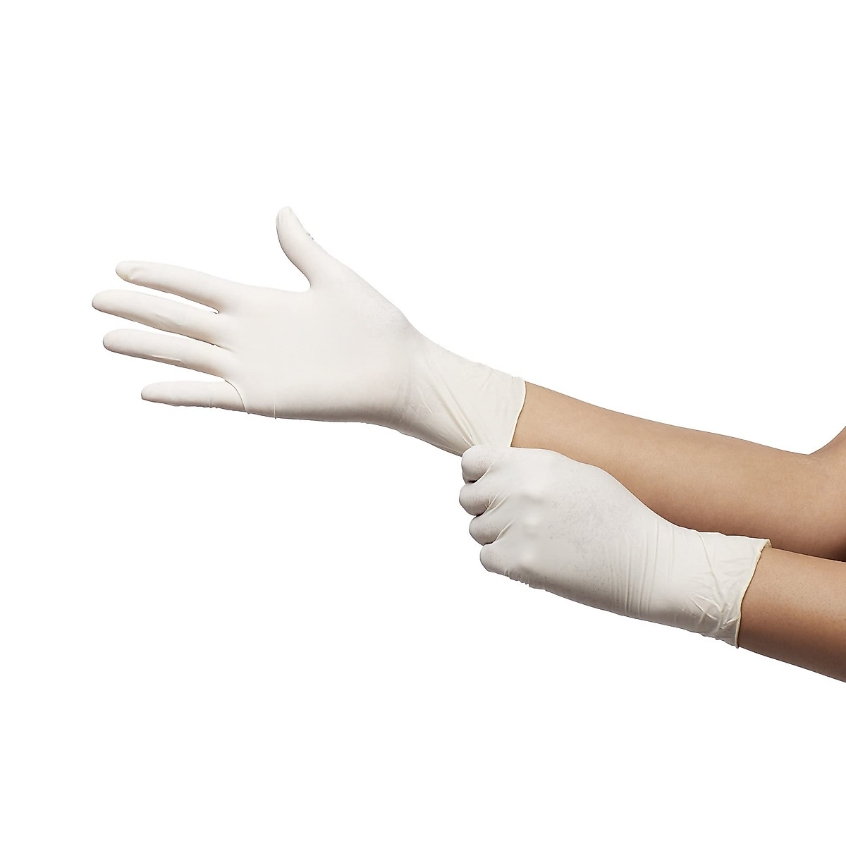 McKesson Confiderm CL Latex Exam Gloves - Powder-Free, Ambidextrous, Textured, Non-Sterile - Ivory, Size XS, 100 Count, 1 Box