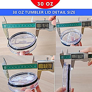 Tumbler Replacement Lids,Tumbler Lids Spillproof 30 oz for YETI Rambler, Ozark Trail, and other Brands Vacuum Insulation Stainless Steel Tumblers (2 Pack)