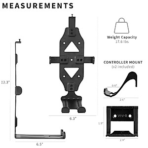 VIVO Steel Wall Mount Bracket Designed for Xbox Series X Gaming Console, Horizontal and Vertical Display, Open Design, Black, Mount-XSXU1