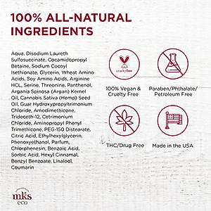 MKS eco Kahm Smoothing Shampoo, Original Scent - 25 fl oz - Cleanse, Moisturize & Repair Hair - With Moroccan Argan Oil, Hemp Seed Oil & Vegetable Keratin Protein - Vegan, Cruelty Free