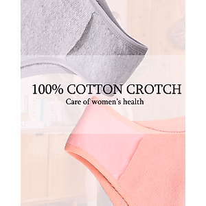 Sth Big 10 Pack Womens Cotton Underwear Sexy Stretch V-Waist Ladies Bikini Panties Low Rise Cotton Cheeky Hipster S-XXL(10A,M)