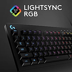 Logitech G213 Prodigy Gaming Keyboard, LIGHTSYNC RGB Backlit Keys, Spill-Resistant, Customizable Keys, Dedicated Multi-Media Keys – Black