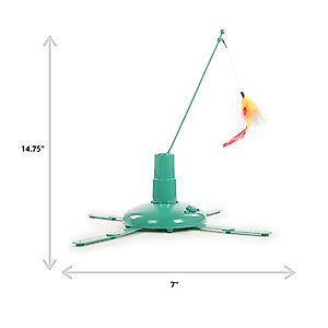 SmartyKat Loco Motion Electronic Motion Teaser Wand Cat Toy, Battery Powered - Blue, One Size