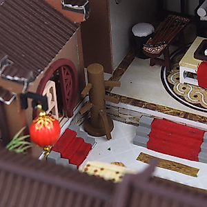 DIY Miniature Furniture Kit, Wooden Handmade Mini Ancient Town Model Building Home Craft Collection Kit, Christmas Birthday Teenagers Boys Girls Adults