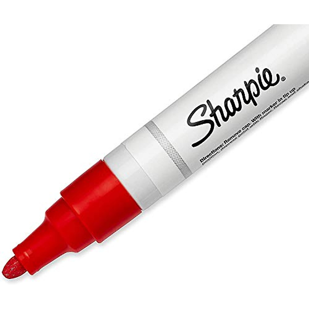 Sharpie Oil-Based Paint Marker, Medium Point, Red Ink, Pack of 3