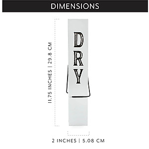 AuldHome Design Laundry Room Wall Art (Set of 3); Rustic Wood Clothespin Shaped Laundry Decor