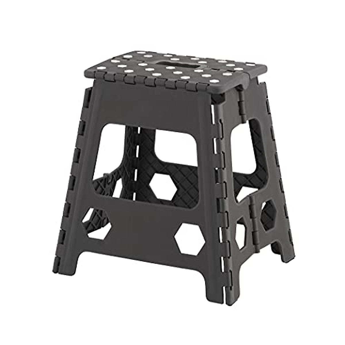 Superio Superio Folding Step Stool 15 Inch with Anti Slip Dots (Grey)