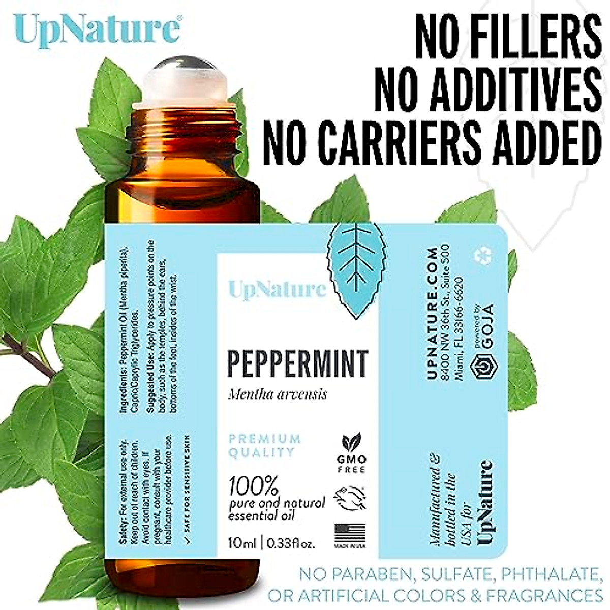 Peppermint Essential Oil Roll On - Topical Peppermint Oil - Relieves Head Tension, Pregnancy Essentials, Reduces Stress & Soothes Aches- Premium Quality, Therapeutic Grade Aromatherapy Oil