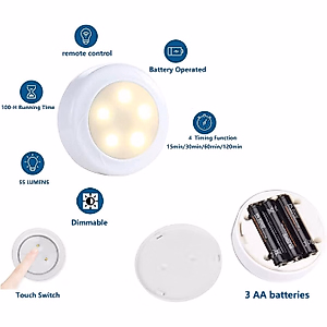 KEFA Battery Operated Wall Lights Indoor with Remote,2 Pieces of Bedroom Bedside Chandelier Gold Warm Light