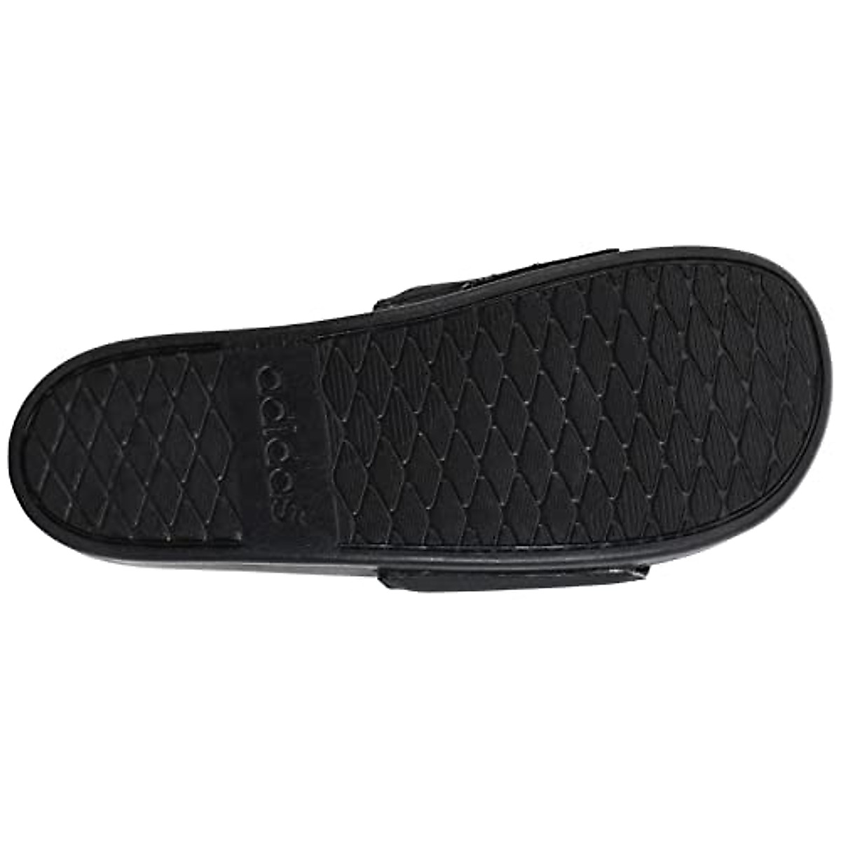 adidas Women's Adilette Comfort Slides, Core Black/Gold Metallic/Core Black, 6