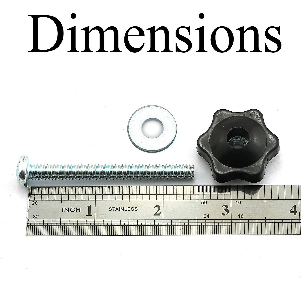 RuiLing 8 Set T-Track Knobs Kit Hex Head Manual Nut with Full Thread Outer Bolts and Washers