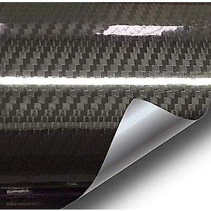 VViViD Epoxy High Gloss Carbon Fiber Architectural Vinyl Wrap (1ft x 5ft, Black) Interior Use Only