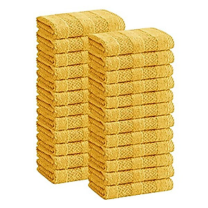 CANNON Shear Bliss Quick Dry 100% Cotton Washcloths (12" L x 12" W) Slim Lightweight Design, Textured Dual Weave, Low Lint Absorbent (24 Pack, Sorbet)…