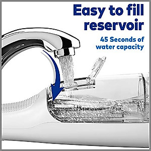 Waterpik Cordless Select Water Flosser, Portable and USB Rechargeable Waterproof Water Flosser for Home and Travel, Braces & Bridges Care for Teeth, ADA Accepted, White WF-10W10