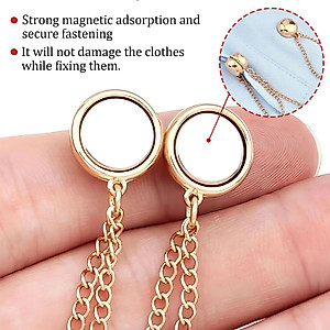 Multi-Function Magnetic Clothing Clips, Magnetic Shirt Clips for Women Clothing, T-Shirt Shortening Magnetic Closure for Cinch T-Shirt Hems, Collar, Pants Hems (8 Pack)