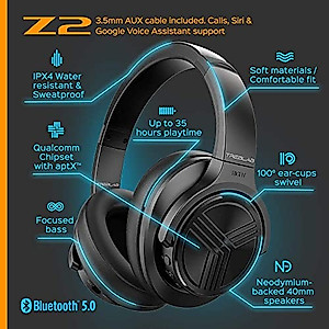 TREBLAB FX100 Extreme Bluetooth Speaker Z2 Over Ear Workout Headphones