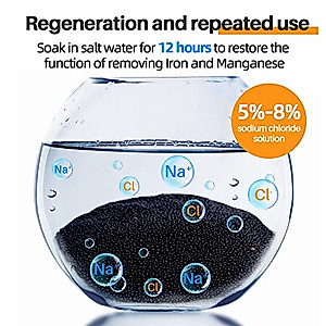 PUREPLUS 5 Micron 20" x 4.5" RFN20BB Whole House Iron & Manganese Reduce Water Filter Replacement Cartridge,1 Pack
