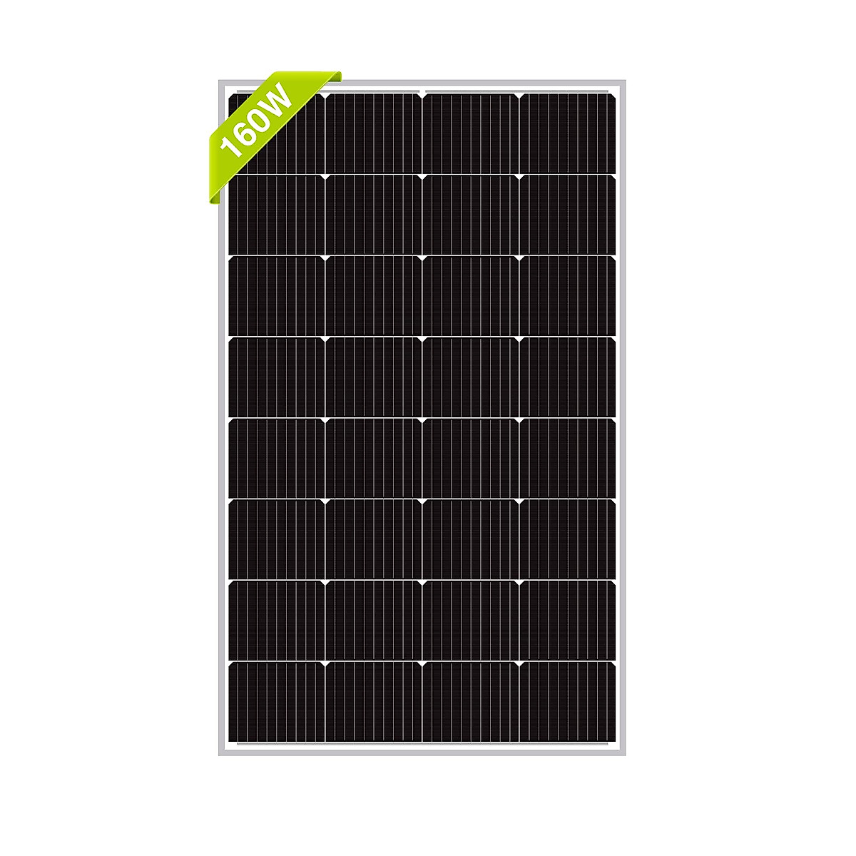 Newpowa 160W(Watt) Solar Panel Monocrystalline 12V High Efficiency PV Module 160W for RV Marine Boat Trailer Camper Rooftop Off Grid System