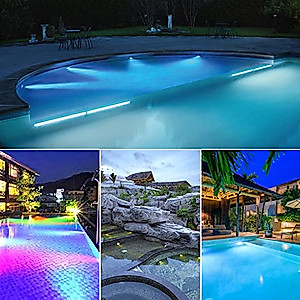 UFOUCUSLLUM Pool Lights for Inground Pools Waterproof 12V 38W IP68 7 RGB Color Changing, Led Pool Lights for Inground Pool with Remote Controller, Pool Lights for Inground Pool Light Fixture