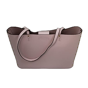 Michael Kors Women's Manhattan Smooth Leather Shoulder Tote Bag Powder Blush