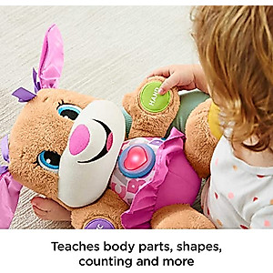 Fisher-Price Laugh & Learn Baby & Toddler Toy Smart Stages Sis Interactive Plush Dog With Music Lights & Learning Content For Ages 6+ Months