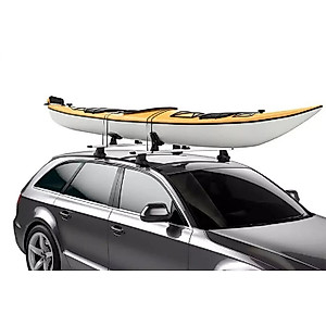 Thule DockGlide - Carries kayaks up to 36" wide - Fits all hull shapes - Kayak roof rack - One-person easy loading - 75lb weight capacity