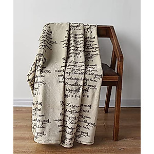 Inspirational Scripture Ultra-Soft Throw Blanket | Lightweight Fleece | Proverbs | 50x60 Inches (Brown)