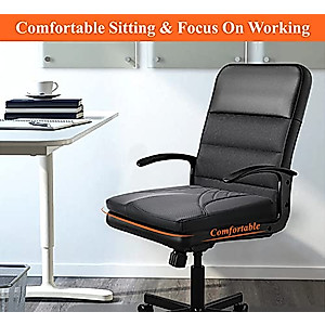 kingphenix Premium Car Seat Cushion, Memory Foam Driver Seat Cushion to Improve Driving View- Coccyx & Lower Back Pain Relief - Seat Cushion for Car, Truck, Office Chair (Black)