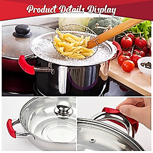 Cast Iron Handle Cover, 10 Packs Silicone Pot Holders, Cast Iron Handle Covers Heat Resistant, Non-Slip Pot Handle Covers, for Frying Cast Iron Skillet Metal Pan