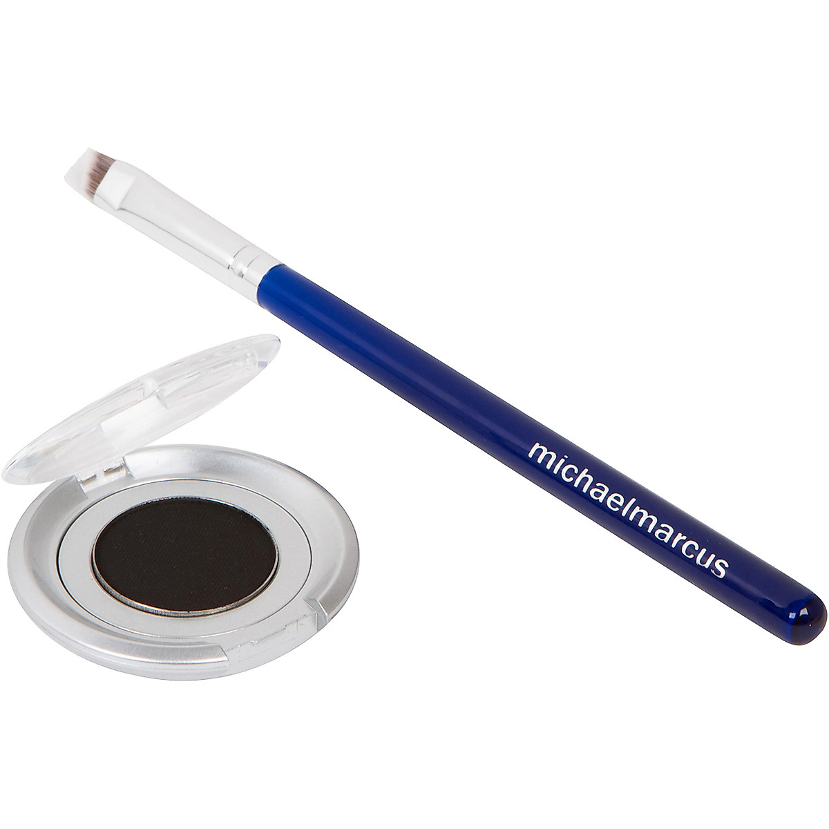 michael marcus Cake Eyeliner & Brush - 2 Piece Water Activated Dry Pressed Eyeliner & Professional Brush - Long-Lasting, Vibrant Color, Smudge Resistant - Cruelty Free Paraben Free (Kohl)