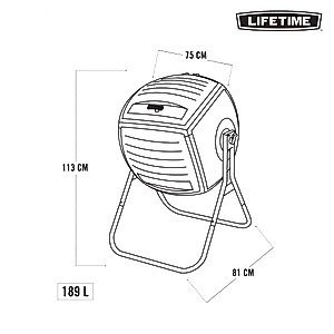 Lifetime 60076 50 Gallon Compost Tumbler