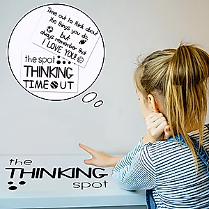 2 Pack Time Out Chairs Sticker Child Toddler Early Education Sticker by Times Overtime Chair Decoration Wall Stickers Vinyl for Boy Girl Nursery Home Decoration