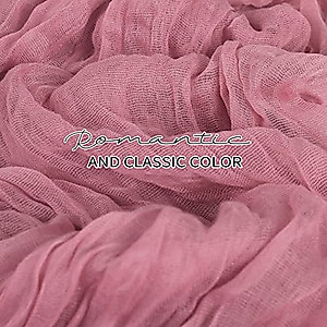 24 Pack Cheesecloth Table Runner 20 x 120 inch Cheese Cloth Table Runner Bulk,Romantic Boho Sheer Gauze Fabric Table Runners for Wedding Reception,Party,Bridal Shower Table Decor(Dusty Rose)