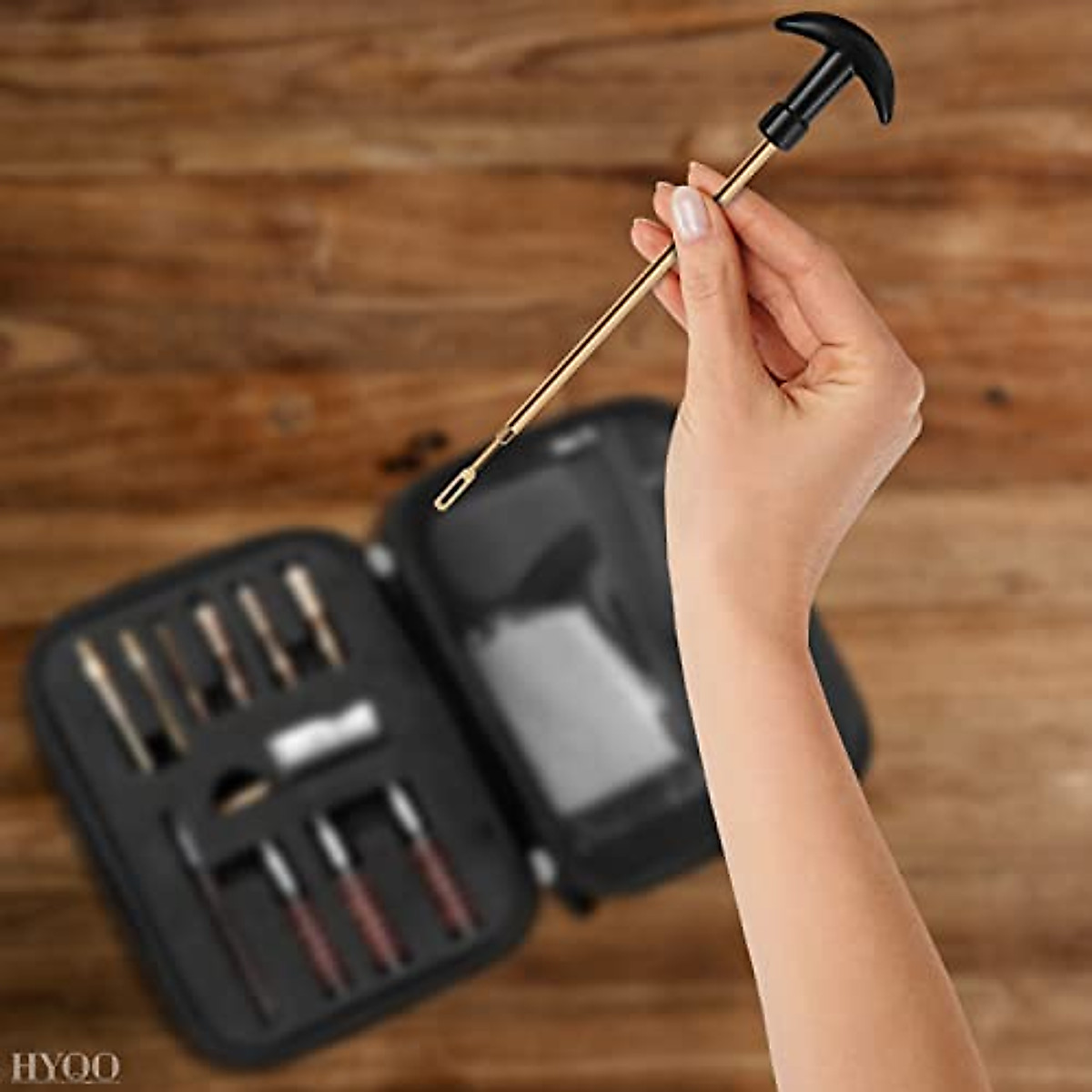 Universal Gun Cleaning Kit - 9mm Cleaning Kit with Portable Case and Cleaning Mat - Kits for Handguns - Men's Accessories