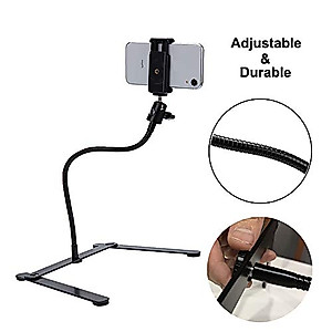 Photo Copy Pico Projector Stand Adjustable Teaching Online Stand Flexible Pipe Mount for Live Streaming Online Video Baking Crafting Demo and Draw Recording