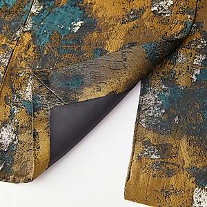 CARFFIV Men's Vintage Jacquard Blazer Blazer Blazer Prom, Banquet, Dinner, Wedding, Prom, Party,Grey,3XL