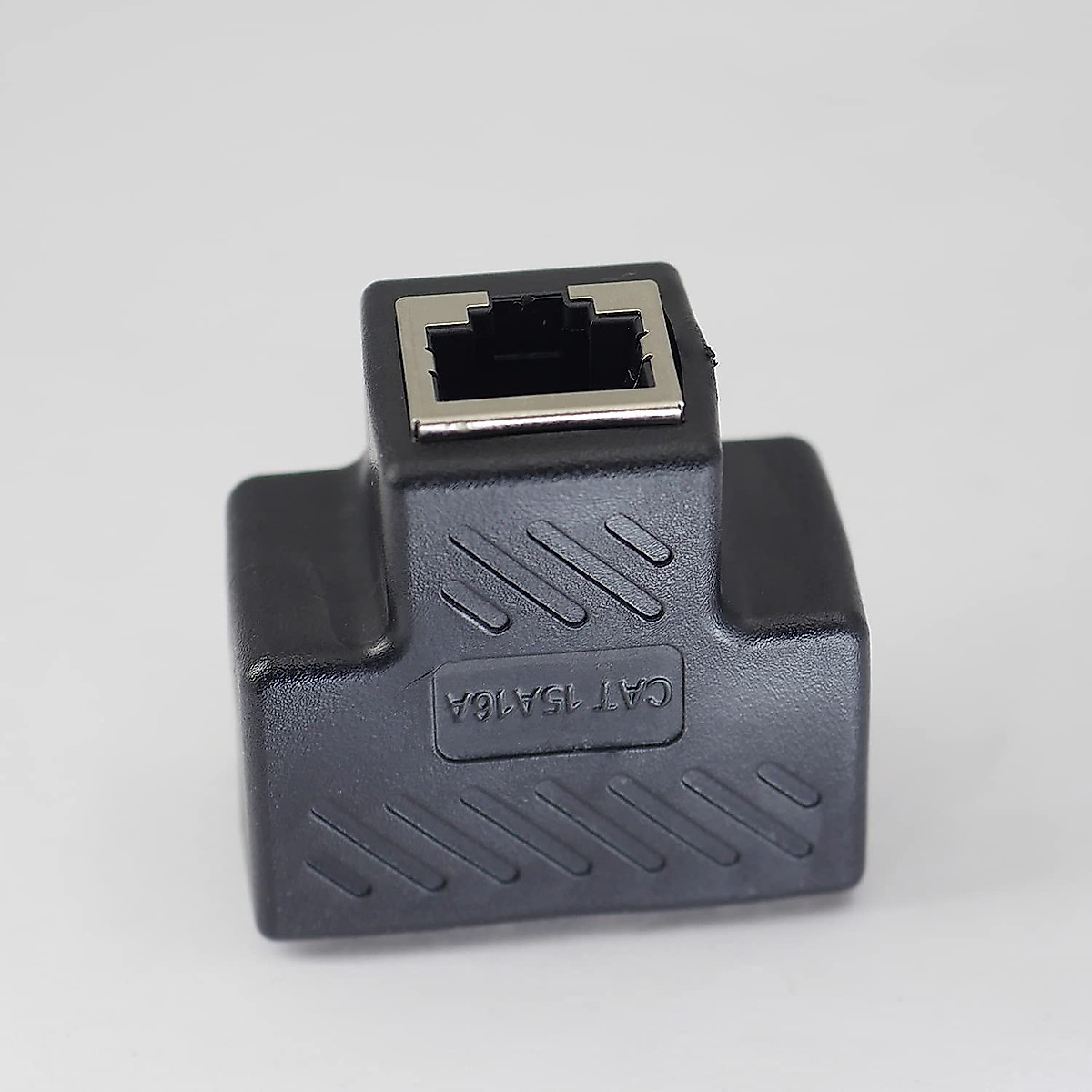 LYMGS RJ45 Ethernet Cable Splitter Network Adapter, 1 Female to 2 Female LAN Ethernet LAN Network Extension Splitter Cable, Black 1 Pack