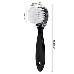 Facial Cleansing Brush, 3 Packs Manual Face Brushes for Cleansing and Exfoliating, Face Scrubber to Massage, Deep Pore Exfoliation, Makeup Remove and Skin Care with Soft Bristles & Lid, Black