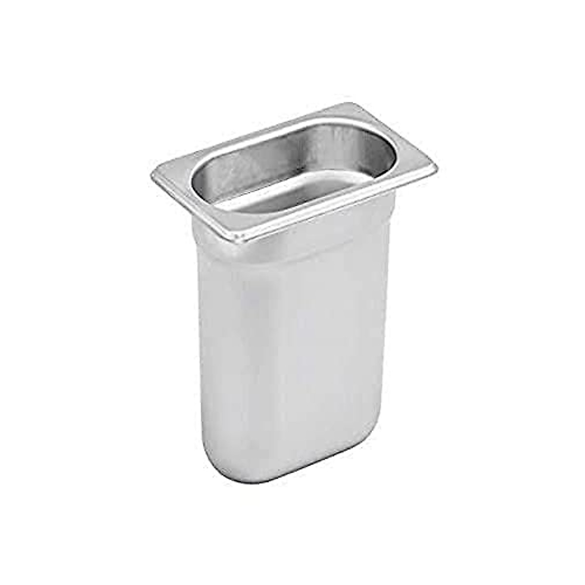 Winco SPJH-906GN, 1/9 Size 6'' Deep 6.9'' x 4.3'' 22 Gauge Stainless Steel GN Steam Pan, Anti-Jam Buffet Table Pan