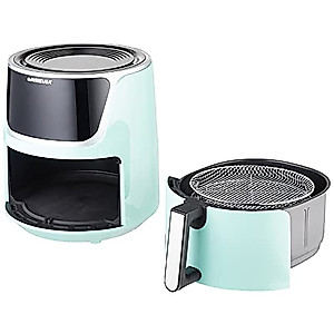 GoWISE USA GW22954 7-Quart Electric Air Fryer with Dehydrator& 3 Stackable Racks, Digital Touchscreen with 8 Functions + Recipes, 7.0-Qt, Mint/Silver